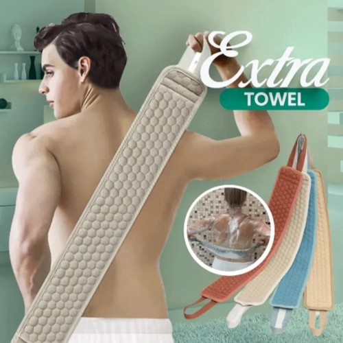 Back Scrubber EXFOLIATING LOOFAH Loofa Strap Bath Shower Body Sponge ...