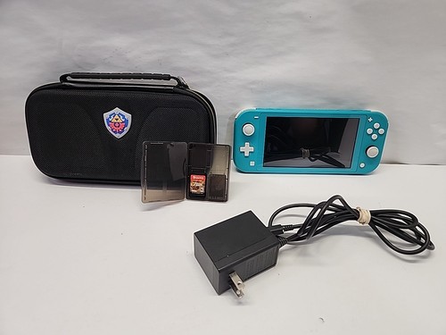 Nintendo Switch Lite Turquoise Console System - With Charger, Case ...