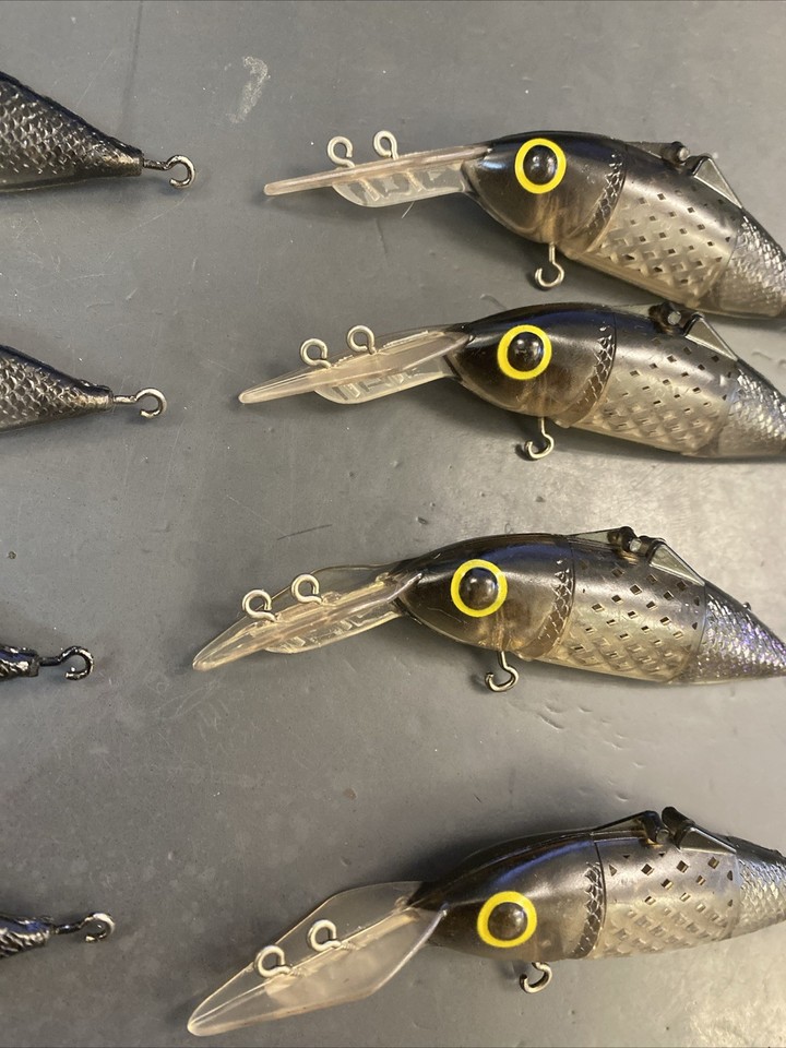 Vintage 4” Long Lip Crankbaits Without Hooks- 8 Pieces Total - Unknown ...