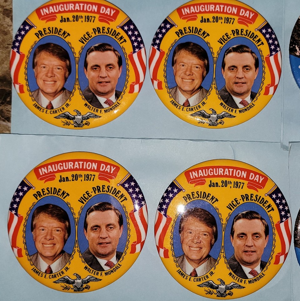 1970s Vintage Presidential Inauguration Buttons - Lot Of 12 - Near Mint ...