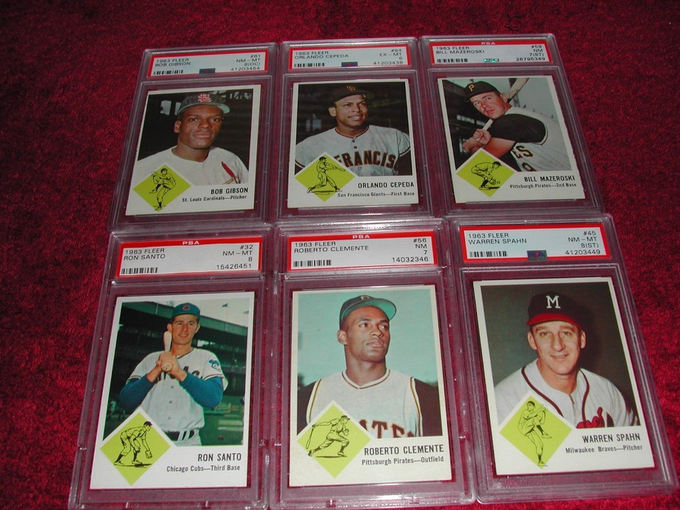 1963 Fleer Baseball (67) Complete set 100% PSA GRADED Non less than PSA ...
