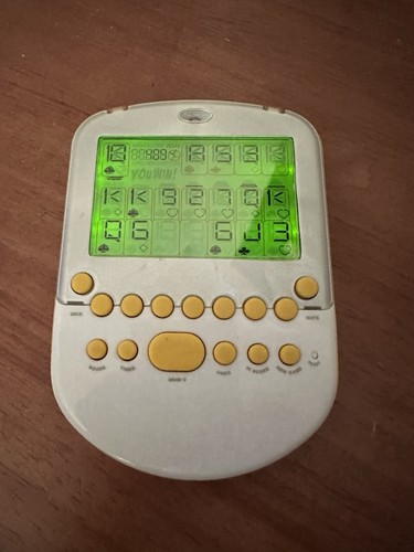 Radica Big Screen Solitaire Electronic Handheld Game Yellow White 2008 ...