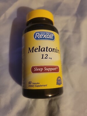 Rexall Melatonin 12 mg, 60 Capsules Total, Sleep Support 😴 02/2027 | eBay