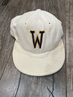 Vintage 70s 80s Washington Huskies Football AJD White Wool Snapback Hat ...