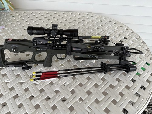 TenPoint Nitro 505 Crossbow w/ACUslide & EVO-X Elite Scope, Moss Green ...