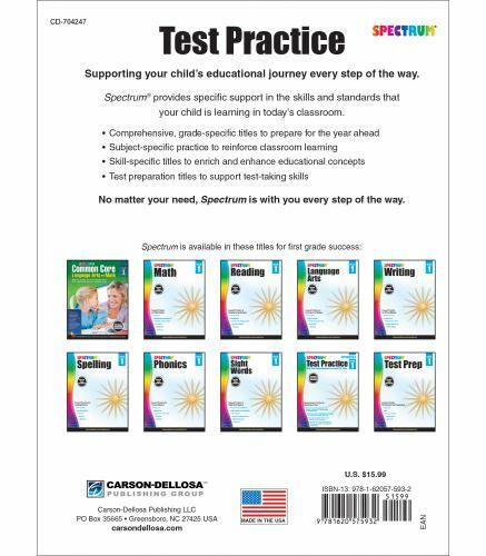 Spectrum Grade 1 Test Practice Workbooks, Ages 6 to 7, 1st Grade Test ...