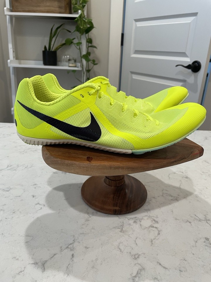 Nike Zoom Rival S Neon Yellow Track Sprint Spikes Mens Size 13 Running ...