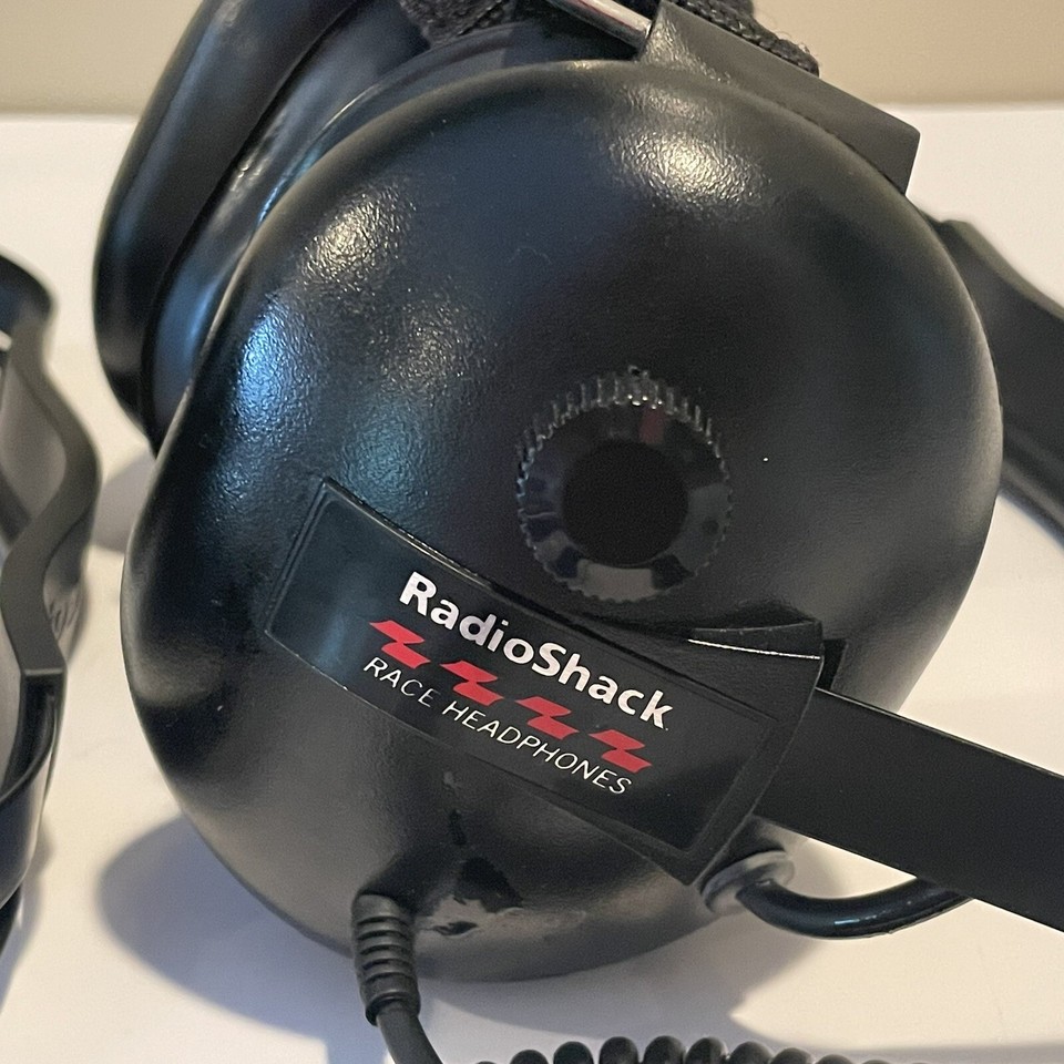 Set of 2 Radio Shack Race Headphones Working For Parts Or Repair READ ...