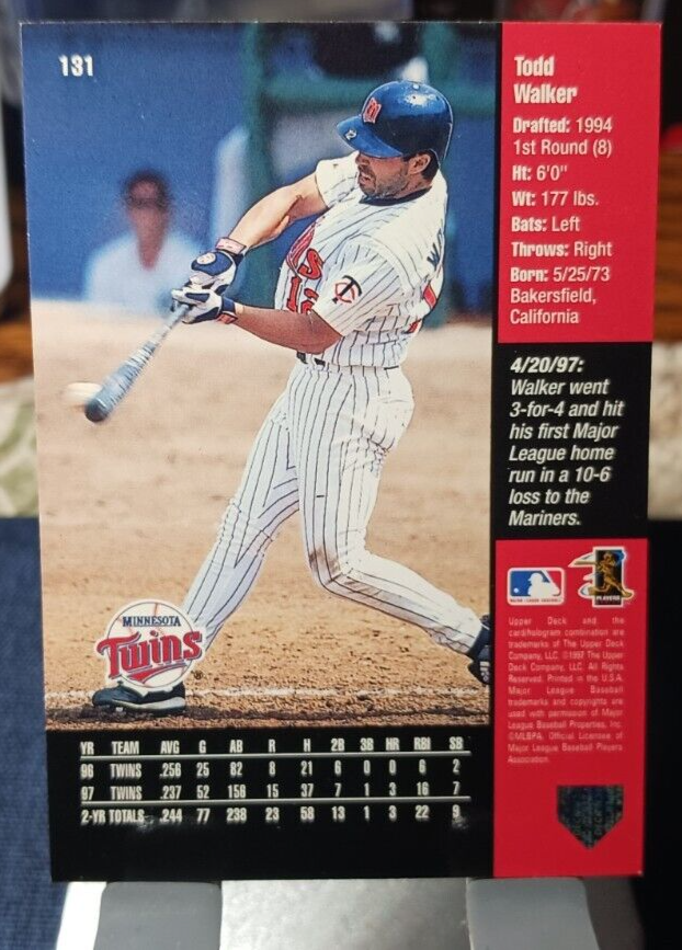 1998 Upper Deck - #131 Todd Walker for sale online | eBay