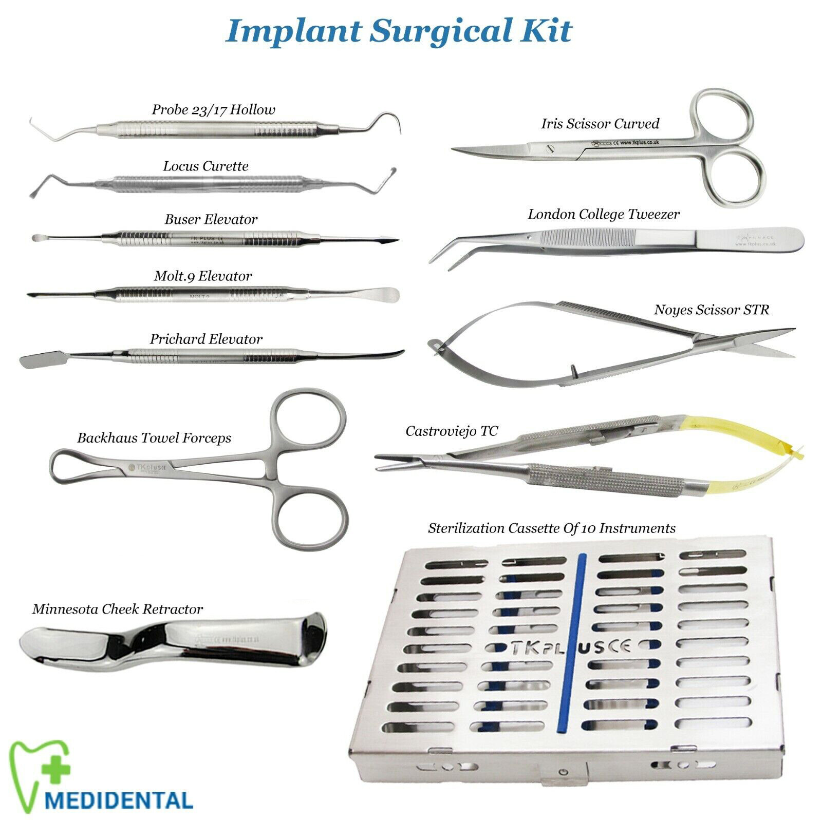 Gamme De Instruments Chirurgicaux Dentaire Périoste Implant Outils ...