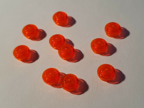 LEGO® 10 x 4073 Platte 1 x 1 rund transparent neon orange 6240218 (I16 ...
