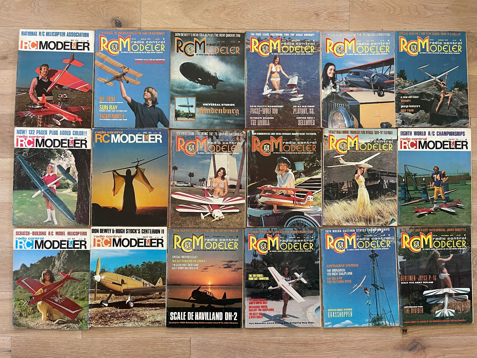 Lot of 18 Remote Control Modeler Magazines RCM 1974-1975 | eBay