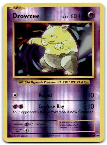 Pokemon XY - Evolutions Reverse Holo Drowzee #49/108 Common | eBay