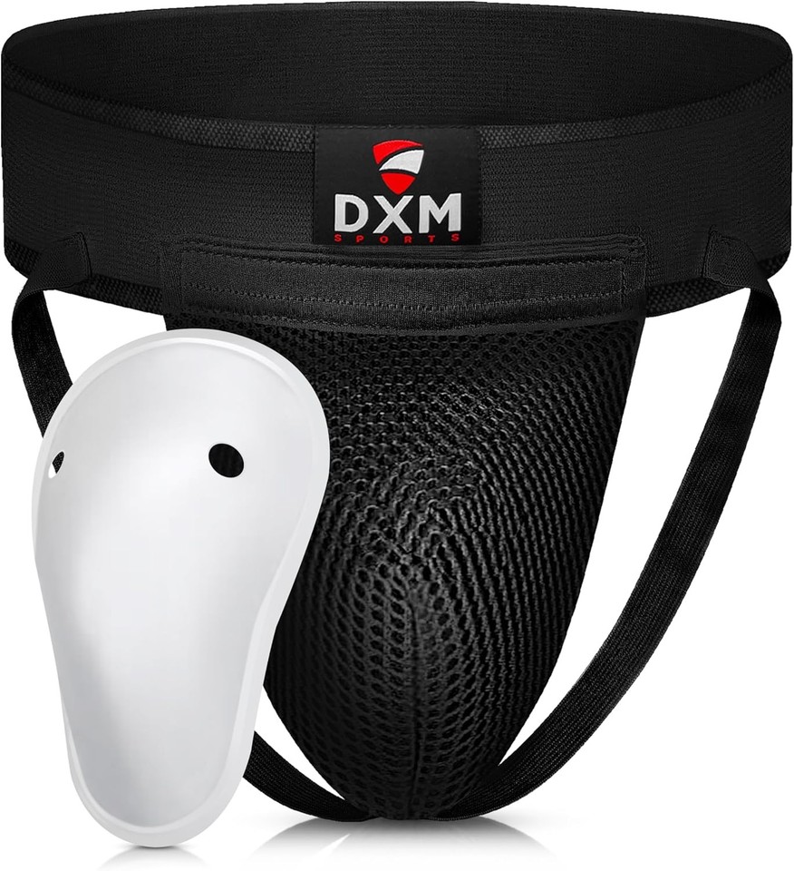 DXM SPORTS Boxing Groin Protector Men – Adjustable Guard Medium, Black ...