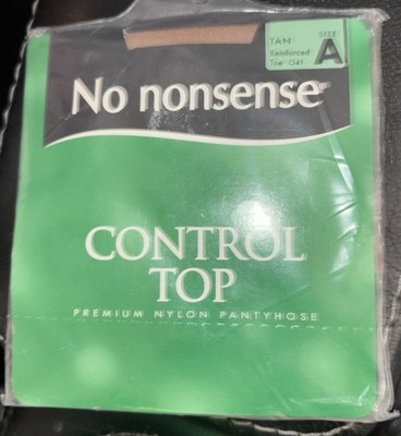 Vintage No Nonsense Pantyhose Size A Control Top Nylon Reinforced Toe ...