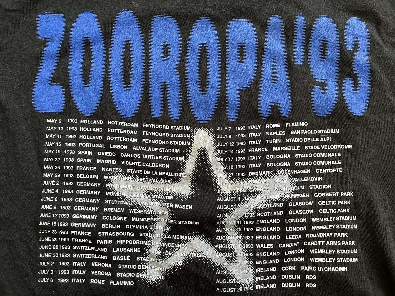 Vintage U2 Shirt Zoo TV Tour 90's Zooropa The Cure Ro… - Gem