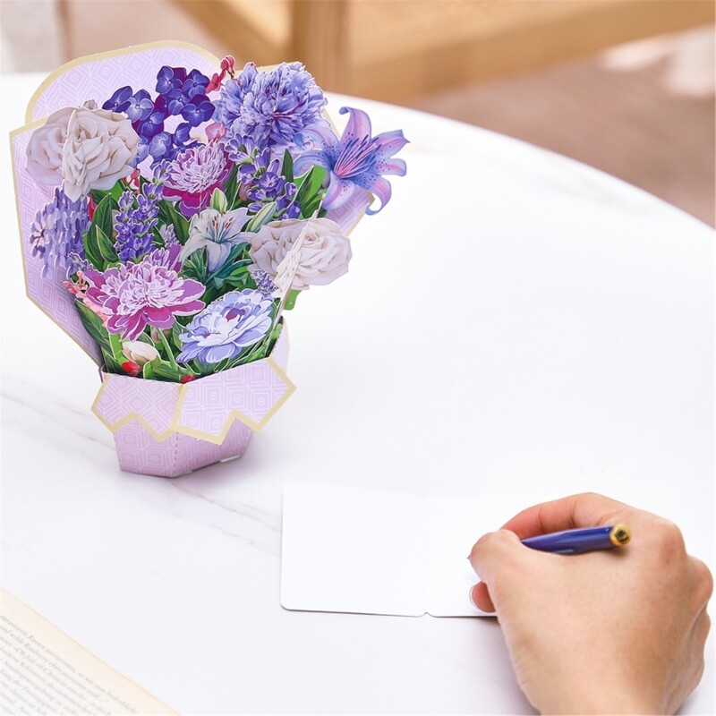 3D Popup Flower Bouquets Cards,with Detachable Paper Flower,Mother Day ...