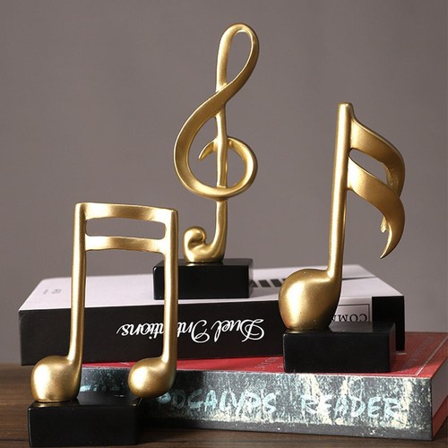 Resin Music Shape Sculpture Music Note Ornament Photo Props Statue ...