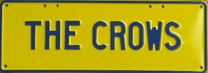 ADELAIDE CROWS AFL Number Plates Tin Metal Vanity Sign Wall license ...