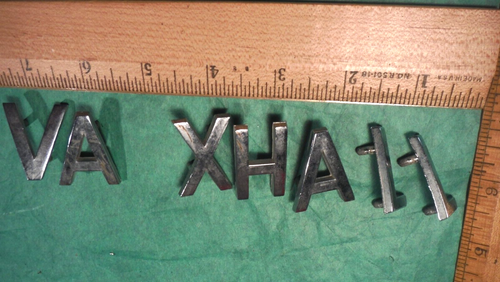 BT37 Vauxhall Hood Letter Emblems Vintage 1960s #7145107 VA XHALL ...