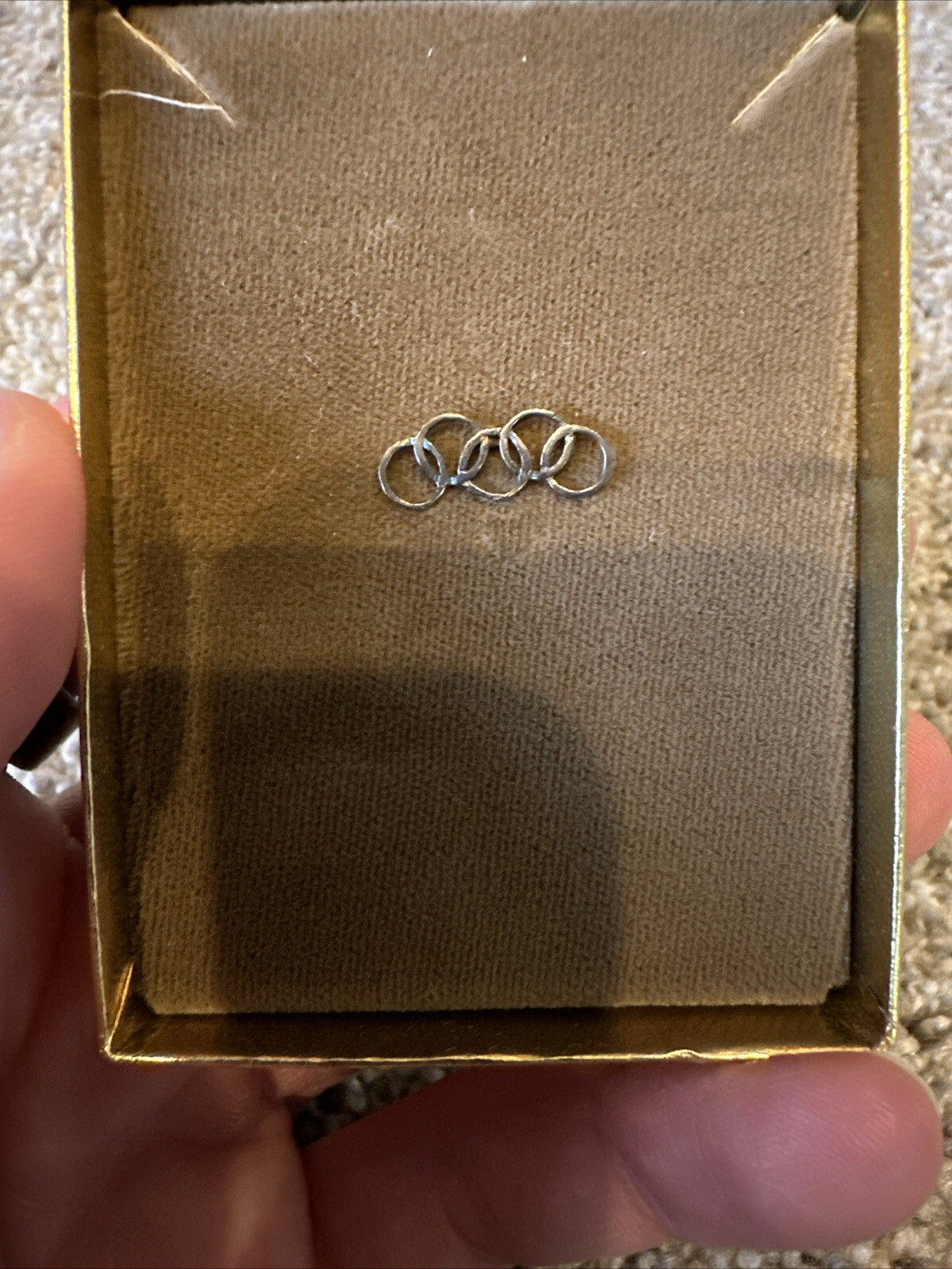 Vintage Olympic Rings Pin - Gem