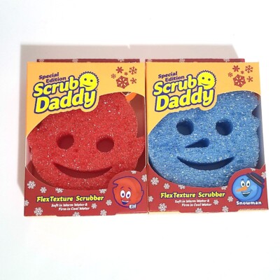 Scrub Daddy x 2 Elf and Snowman Special Edition Holiday Christmas New ...
