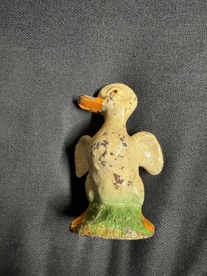 Antique Hubley Cast Iron Metal Duck Penny Piggy Bank Original Paint | eBay