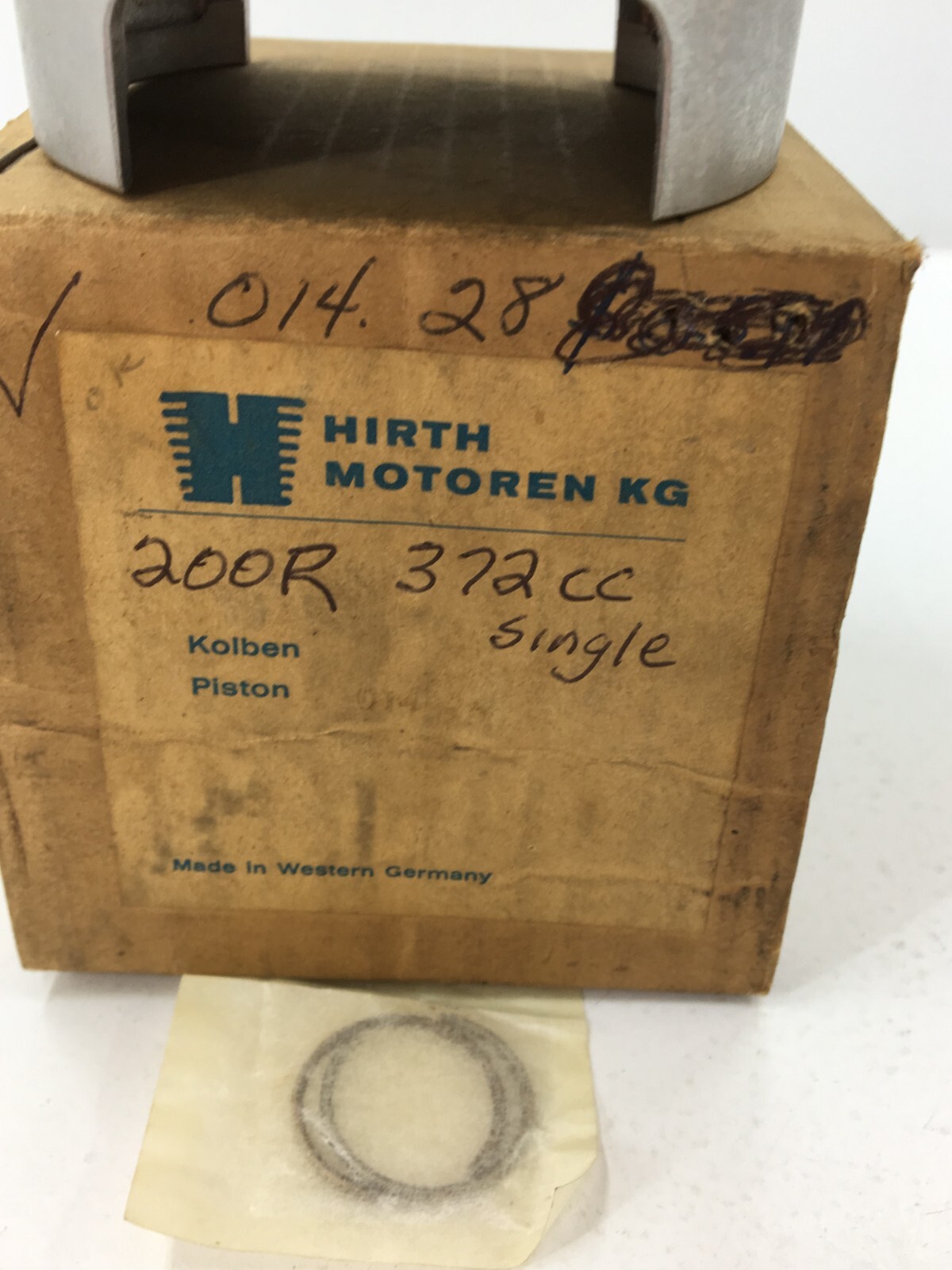 GENUINE 014.28 HIRTH 200R 372CC ENGINE STANDARD BORE PISTON WITH RINGS ...