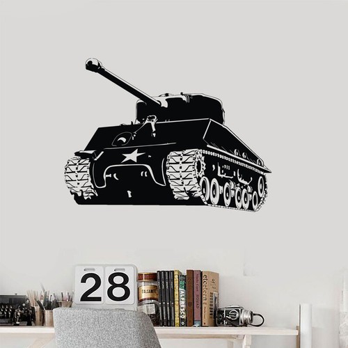 Tank Battle Military Army Force Wall Sticker Bedroom Murals Interior ...