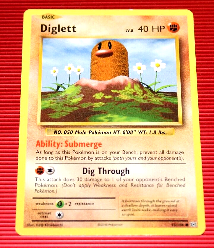 Diglett LV.8 40 HP 2016 Collectible Pokemon Trading Card No. 55/108 | eBay
