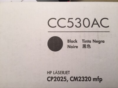 HP CC530AC Black LaserJet Toner Cartridge Black | eBay