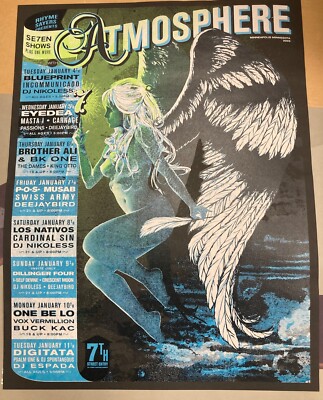 VINTAGE POSTER Rhymesayers Presents Se7en Shows W/ Atmosphere @ 7th ...