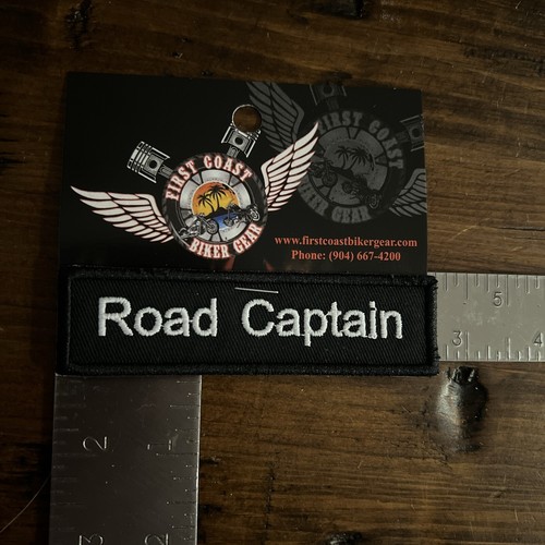 Road Captain Black & White 4” Officer Patch | eBay