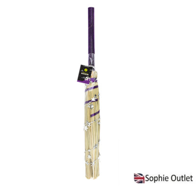 TRADITIONAL WITCHES BROOM Broomstick Garden Sweeping Halloween Witch ...