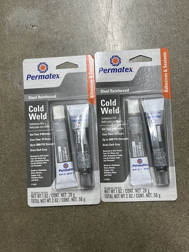 2-Permatex Cold Weld Bonding Compound 2oz (1oz Resin & 1oz Hardener ...