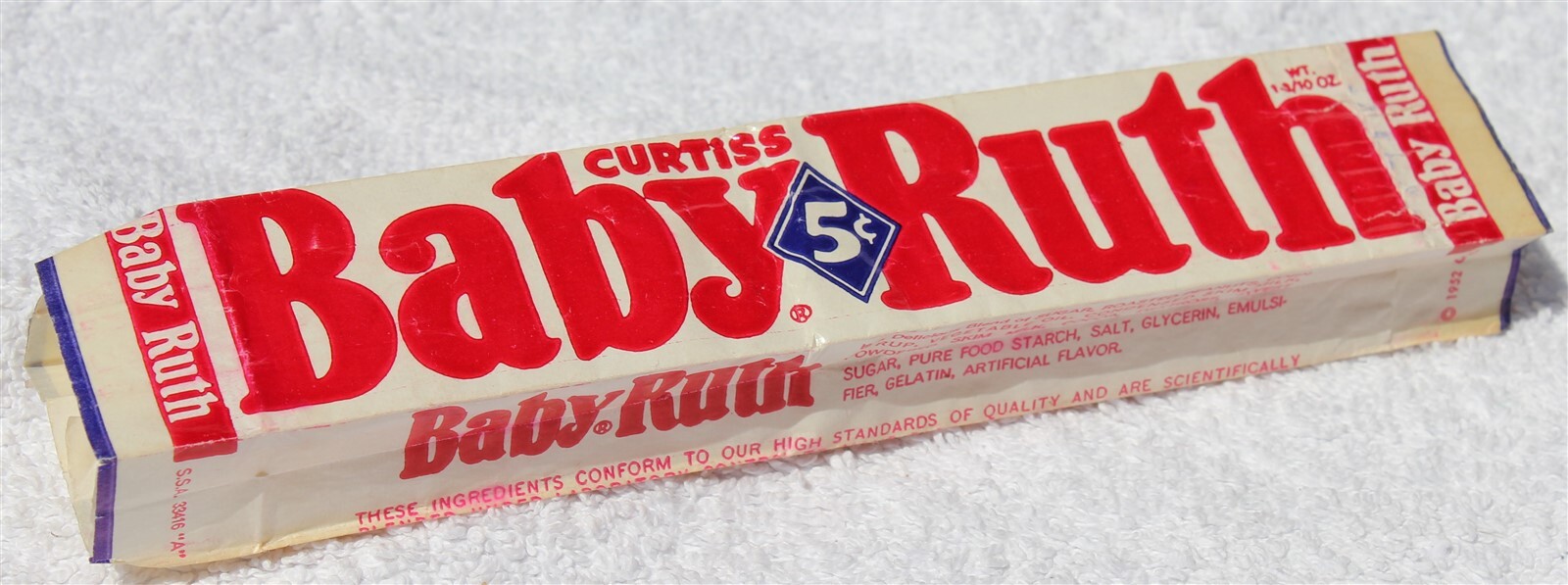 ©1952 Curtiss 5¢ Baby Ruth Candy Bar Wrapper w/Baby Ruth Cookie Recipe ...