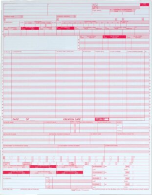 Adams UB-04 Continuous Hospital Insurance Claim Form, 1 Part, Laser, 8. ...