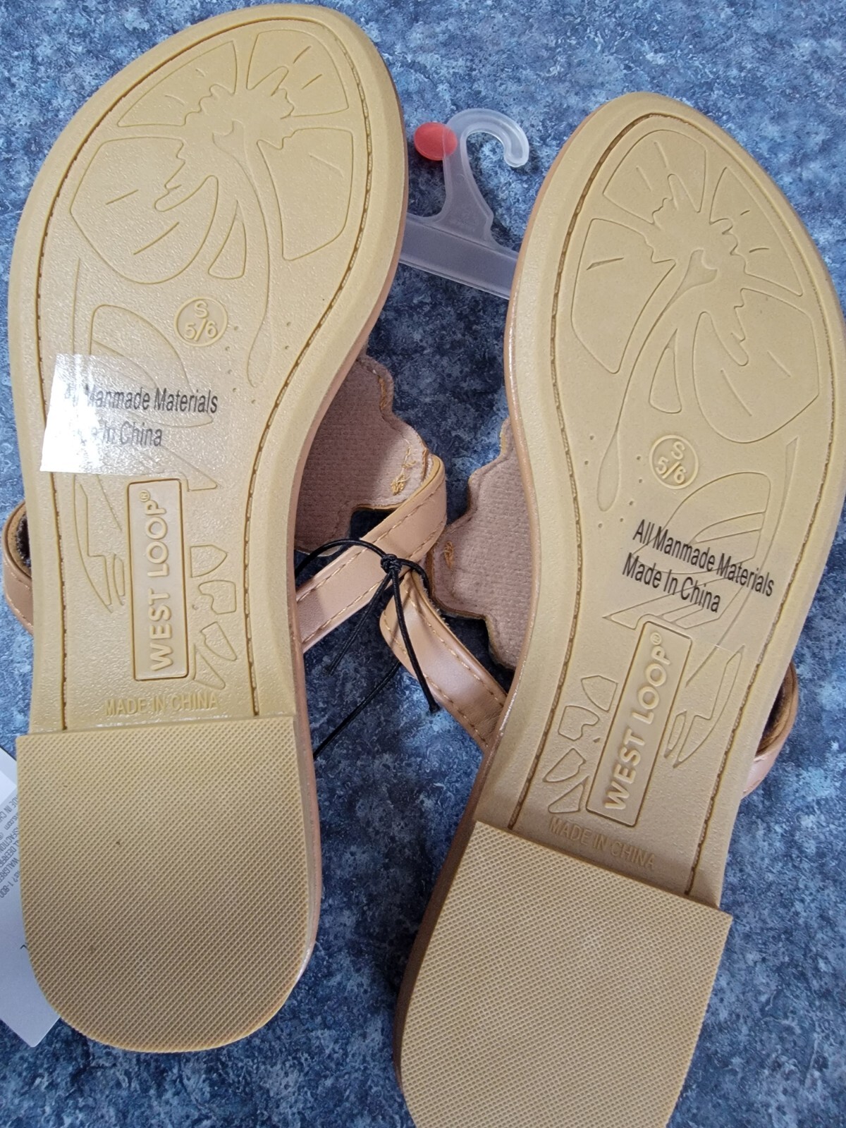 West Loop Sandals Womens Jeweled Flip Flops Size- Small 5/6 Shoes ...