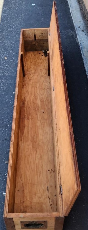 Vintage Solid Wood Gun Locker - GDC - USED - SIMPLE AND FUNCTIONAL ...