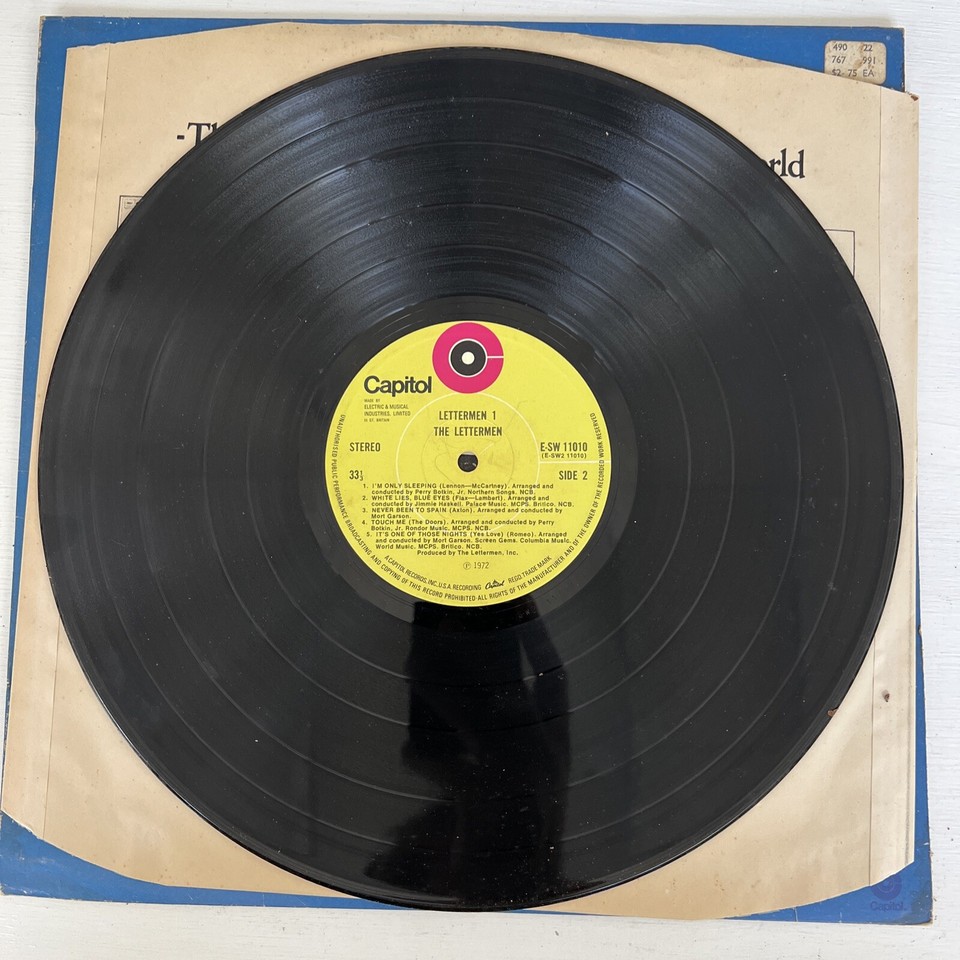 LETTERMEN “1” 1972 EMI Capitol UK IMPORT VINYL LP E-SW 11010 VG/VG | eBay