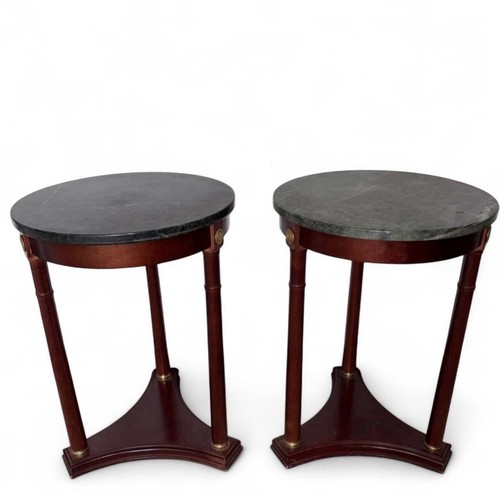 Bombay Co French Empire Neoclassical Style Mahogany Marble Side Table ...