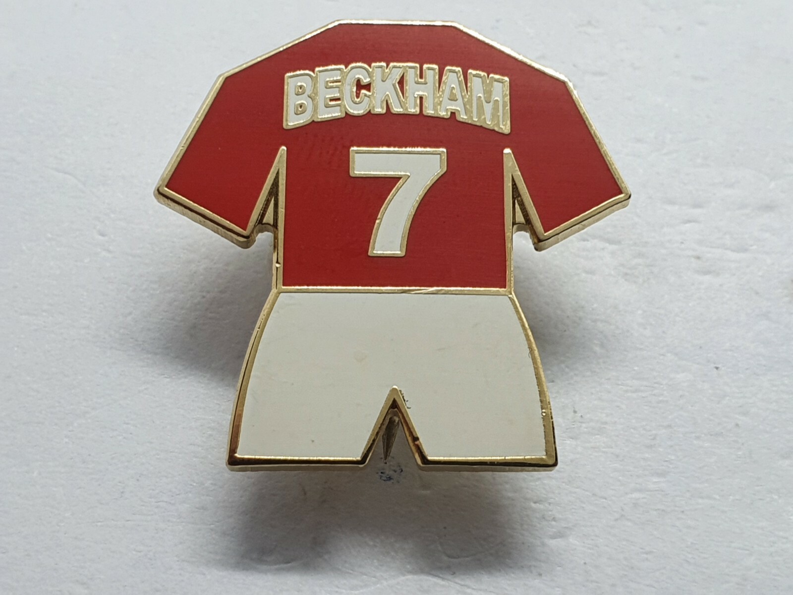 Manchester United Beckham 7 1999 Kit treble Badge MUFC Man Utd ...