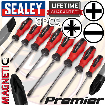 SEALEY MAGNETIC Screwdriver Set 8pc Slotted Straight Phillips PH SL PZ Drivers | eBay UK