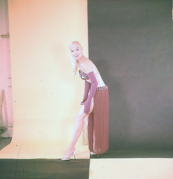 LEE SHARON Original 1950s Sexy Pin-Up Showgirl Color 120 Transparency ...