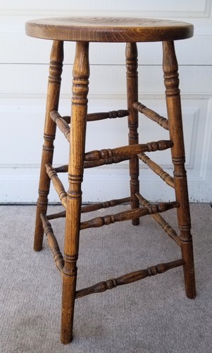 GOLDEN TIGER OAK BAR STOOL solid wood 27 1/2"H custom made available 4 ...