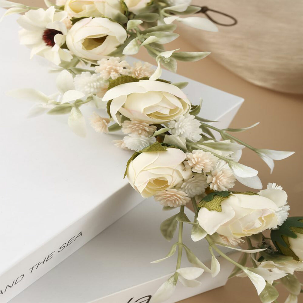 Flower Wreath Headband Head Garland Hair Band Festival Boho Wedding ...