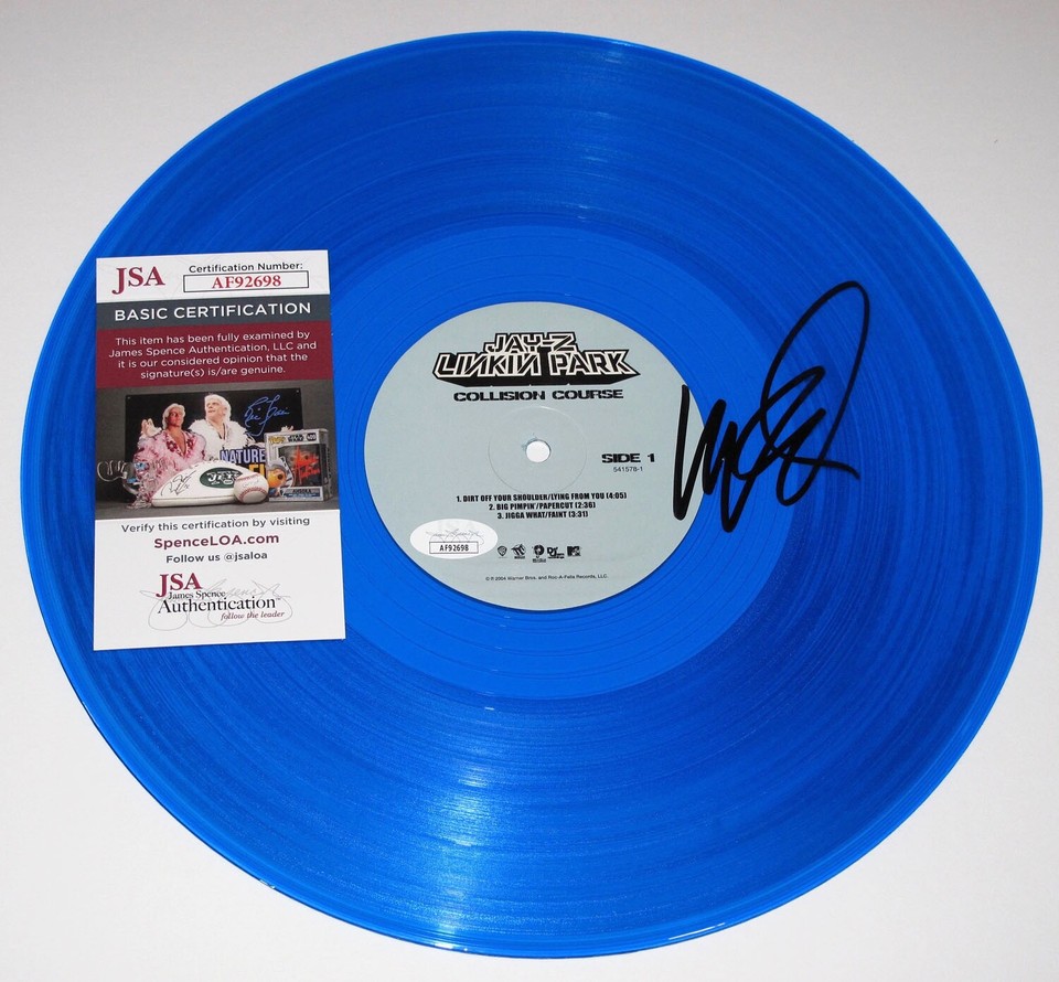 MIKE SHINODA signed LINKIN PARK "COLLISION COURSE" BLUE VINYL Exact ...