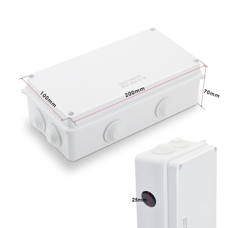 IP65 WATERPROOF INDUSTRIAL ADAPTABLE CCTV PVC JUNCTION BOX OUTDOOR ...