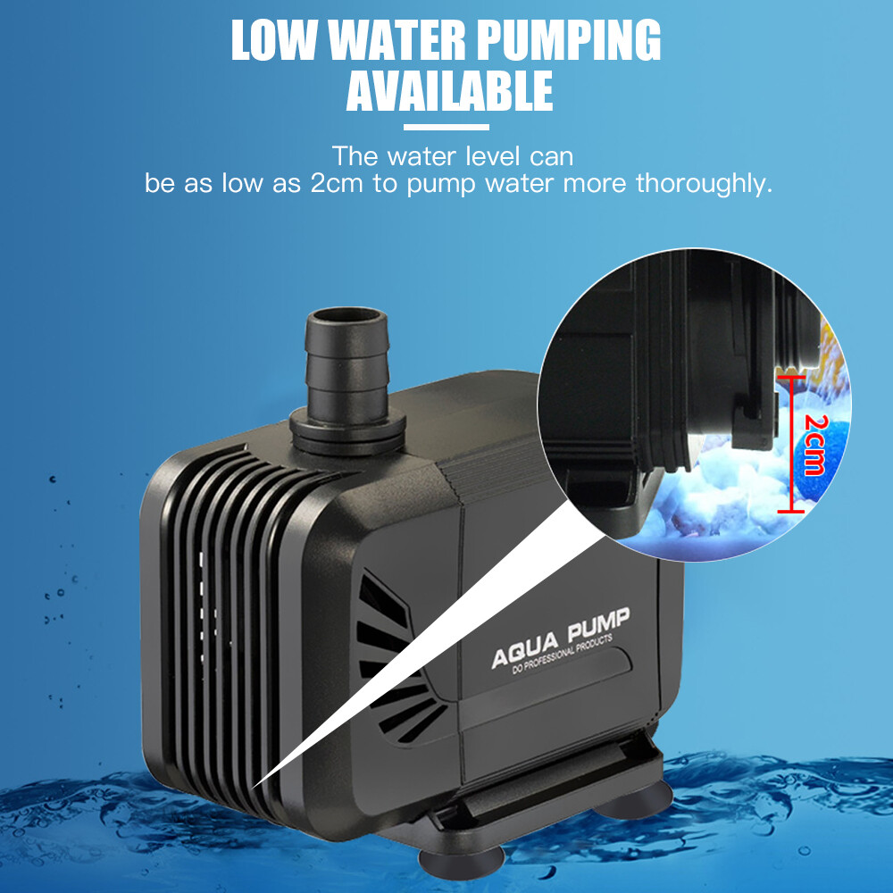 1500L/H- 6000L/H Submersible Water Pump Aquarium Pond Pool Fish Tank ...