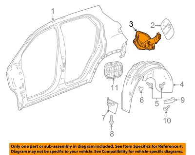 GM OEM 18-23 Terrain Quarter Panel Quarter Panel Components-Fuel Pocket ...